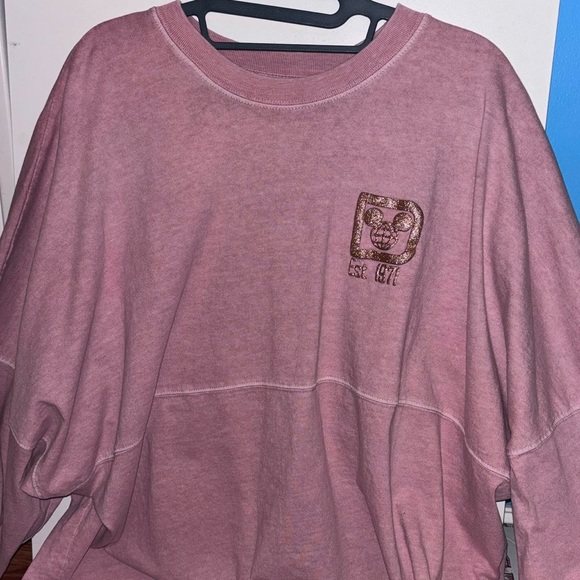 Disney | Tops | Disney Dusty Pink Spirit Jersey With Sparkly Gold ...